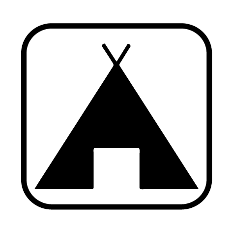 Sticker tipi pour la signalétique de terrain de camping